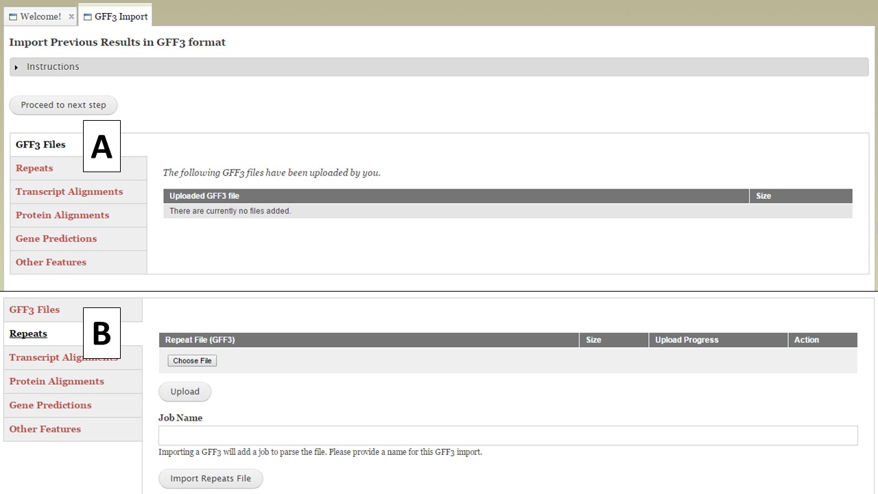 GFF3 Tab | GenSAS v5.0