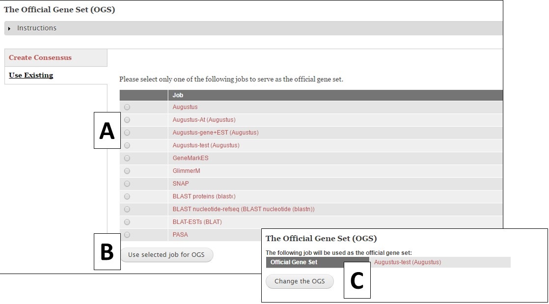 OGS Tab | GenSAS v5.0